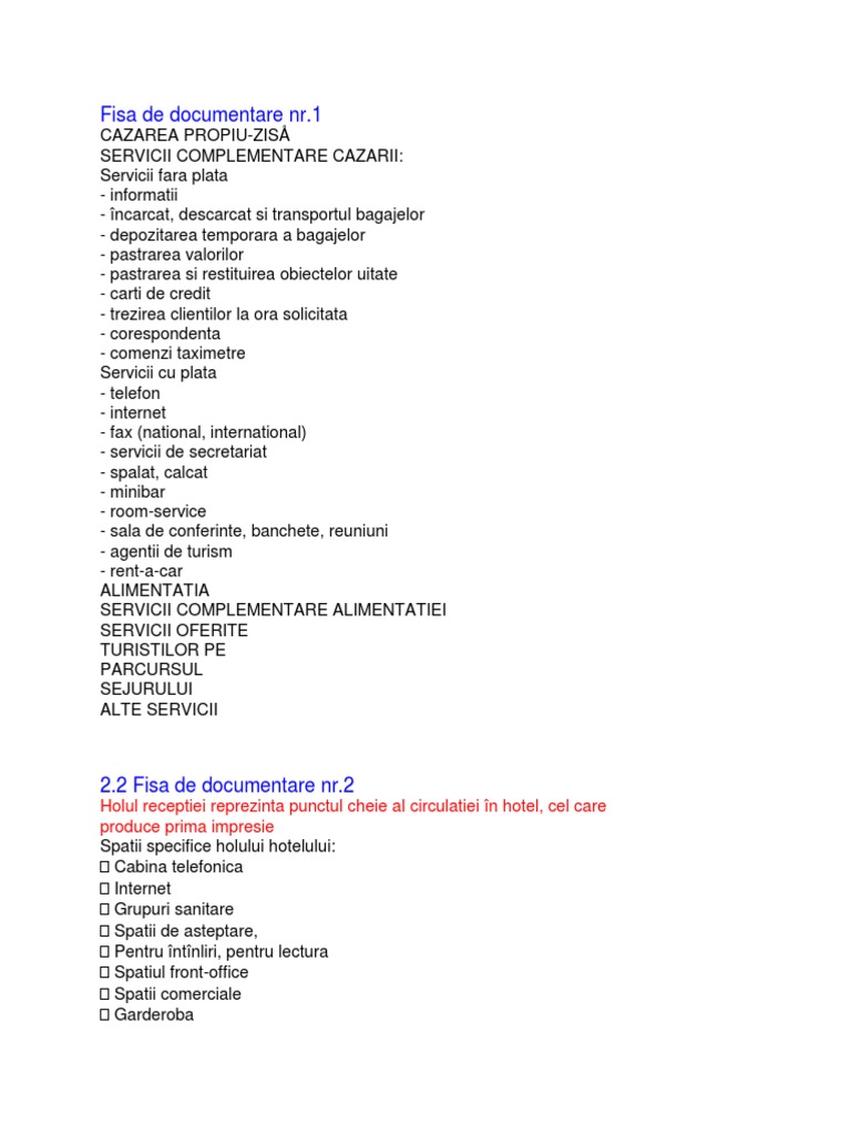Fisa de Documentare CLSX de Listat | PDF