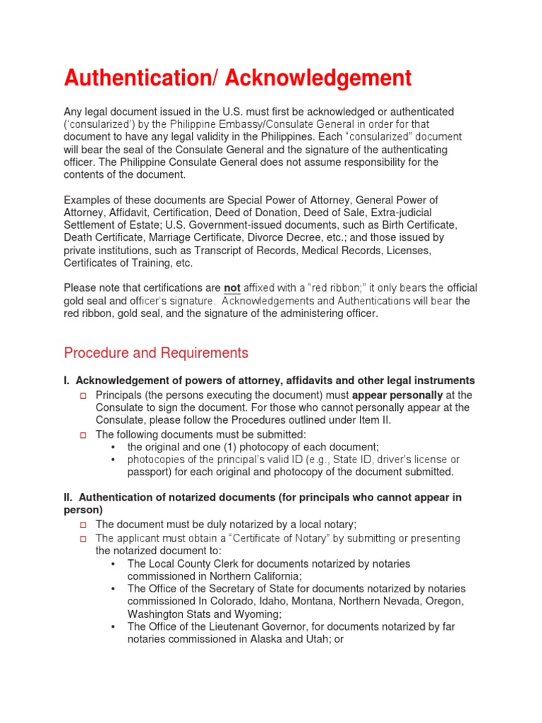 Authentication Process in US | PDF | Notary Public | Document