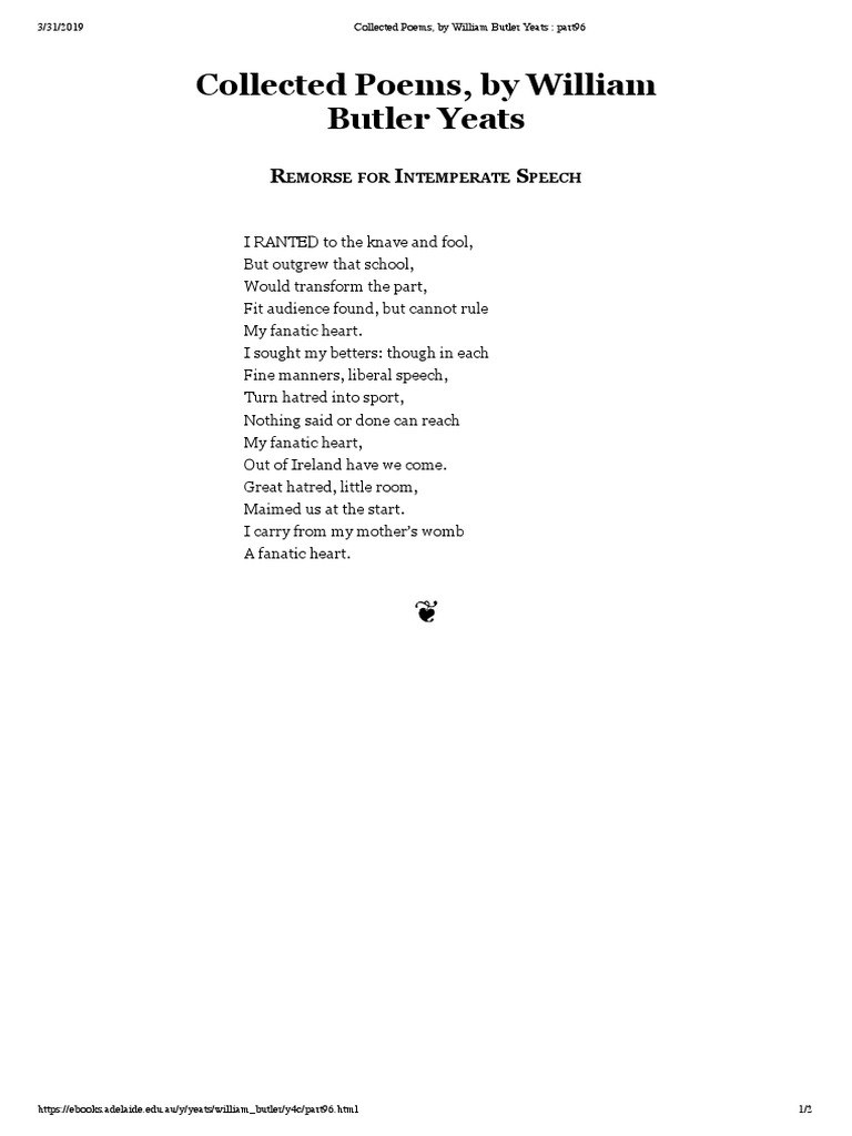 Collected Poems, by William Butler Yeats - Part96 | PDF