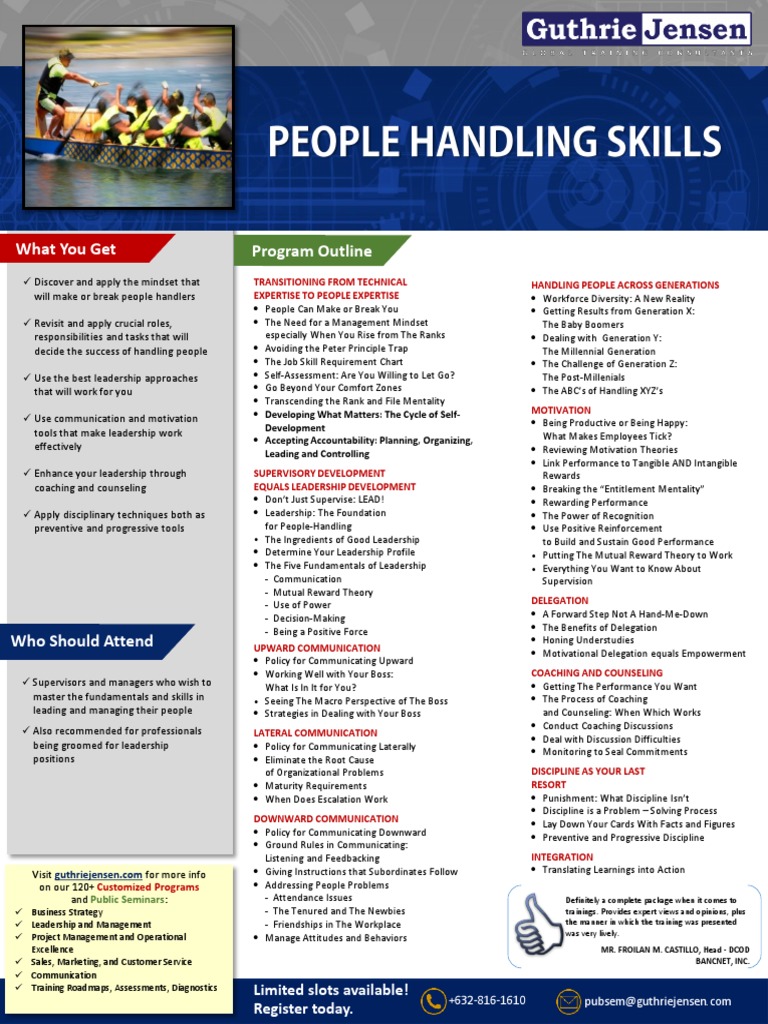 People Handling Skills | PDF | Leadership | Motivation