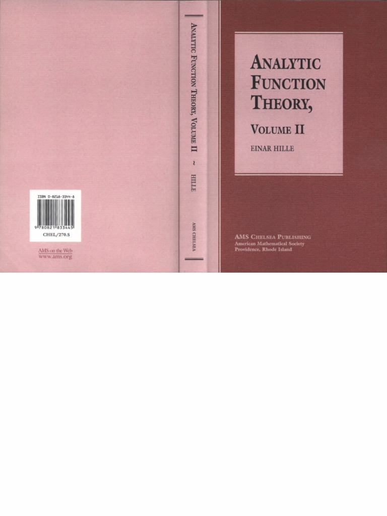 Hille E. - Analytic Function Theory. Volume 2 (2002) PDF | PDF