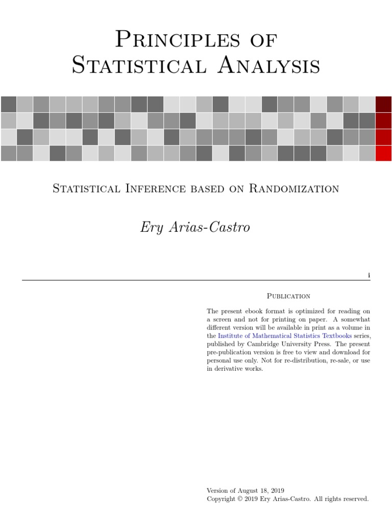 Principles of Statistical Analysis - V1 | Download Free PDF | Set ...