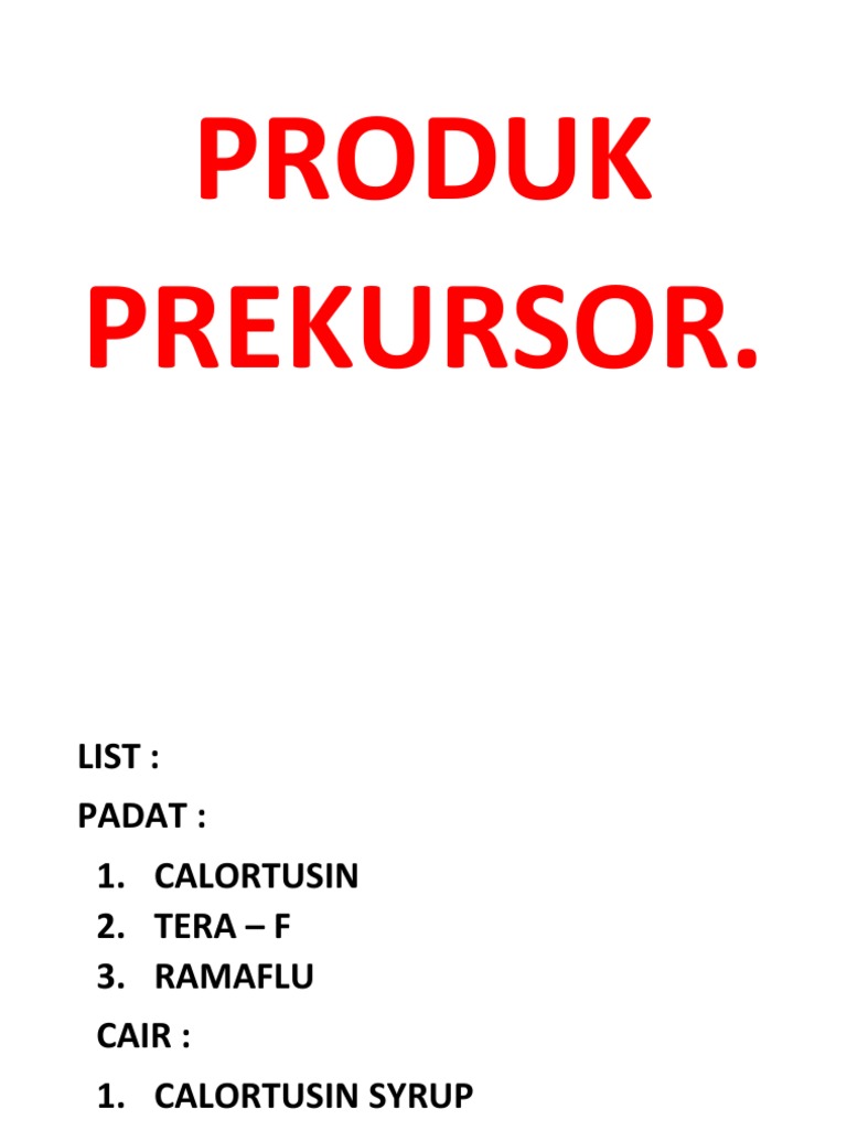 Produk Prekursor | PDF