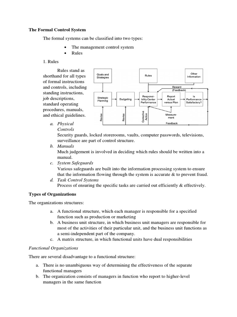 The Formal Control System | PDF | Business