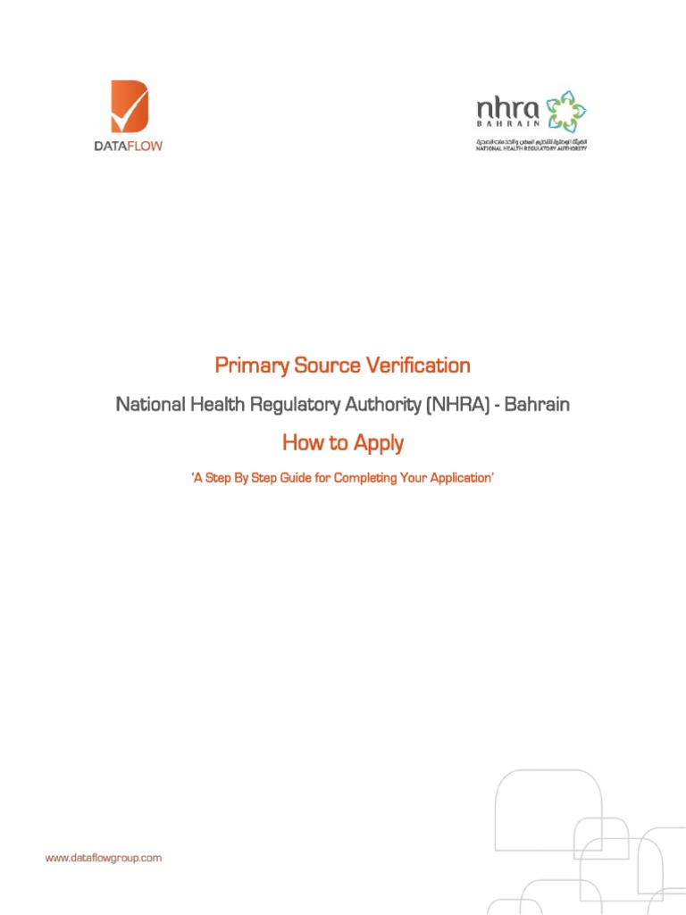 Primary Source Verification: National Health Regulatory Authority (NHRA) - Bahrain | PDF | Business