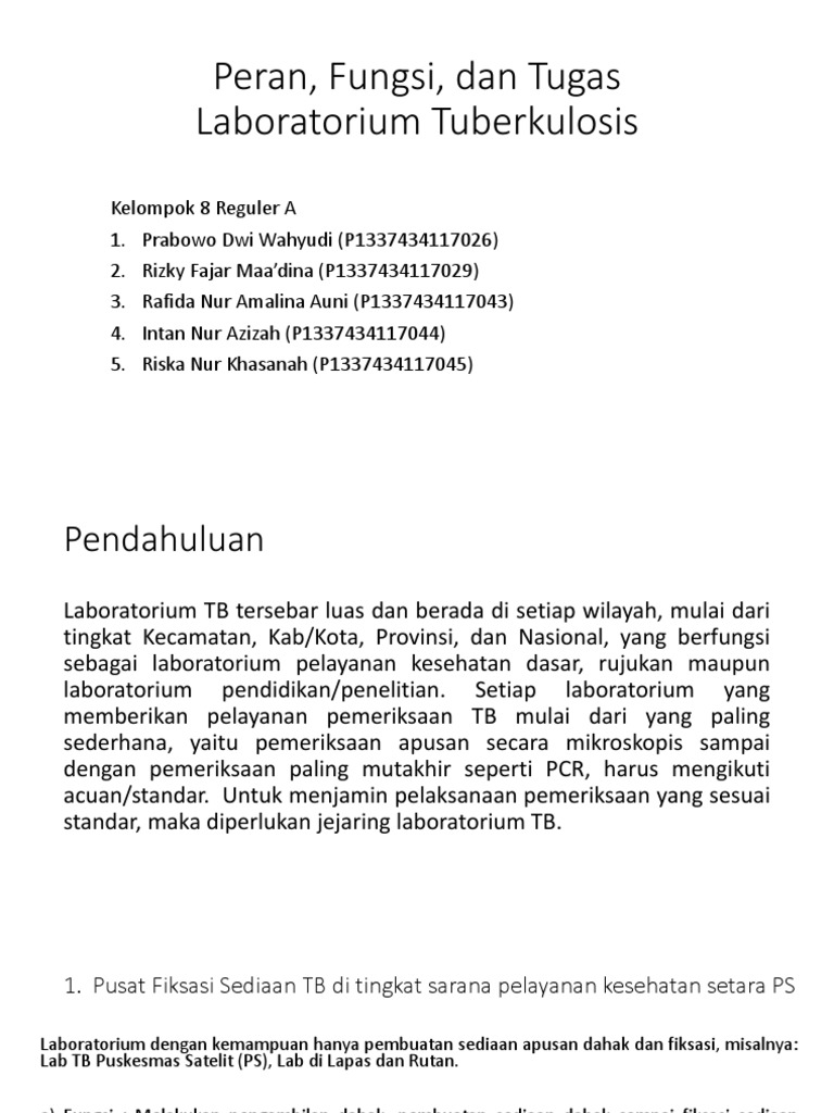Fungsi dan Tugas Laboratorium TB | PDF | Sains & Matematika
