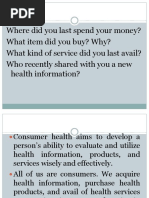 3 Components of Consumer Health | PDF | Health Care | Hospital