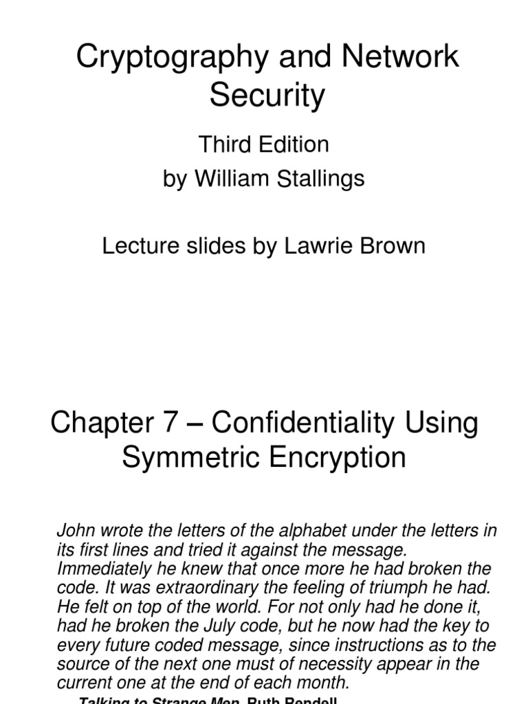 Cryptography and Network Security: Third Edition by William Stallings ...