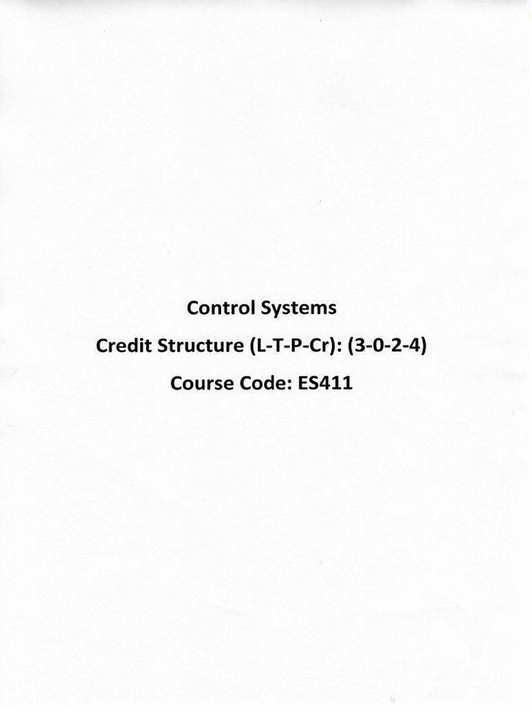 Lect 1 PDF | PDF | Control Theory | Control System