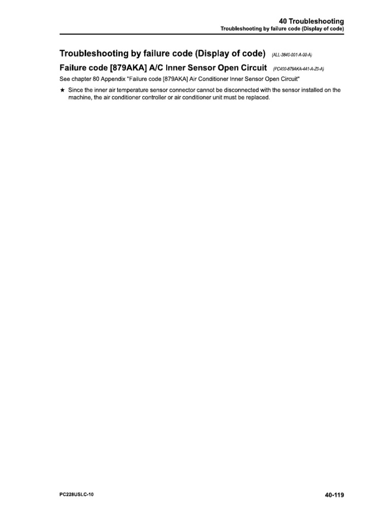 PC228USLC-10 Troubleshooting by Failure Code (Display of Code) | PDF