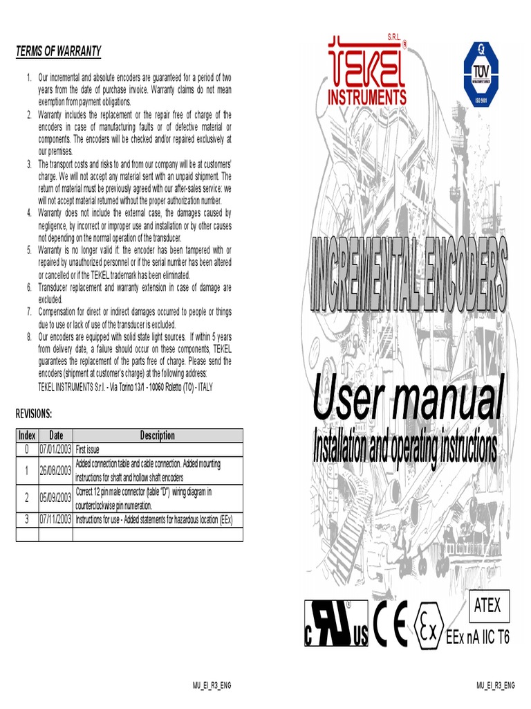 Tekel Incremental Encoder User Manual | PDF | Electrical Connector | Power Supply