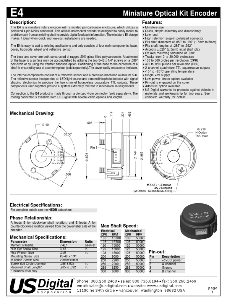 E4 Data Sheet | PDF | Electrical Connector | Screw