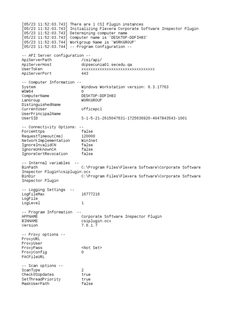 Csi Pluginlog | PDF | Proxy Server | Microsoft Windows