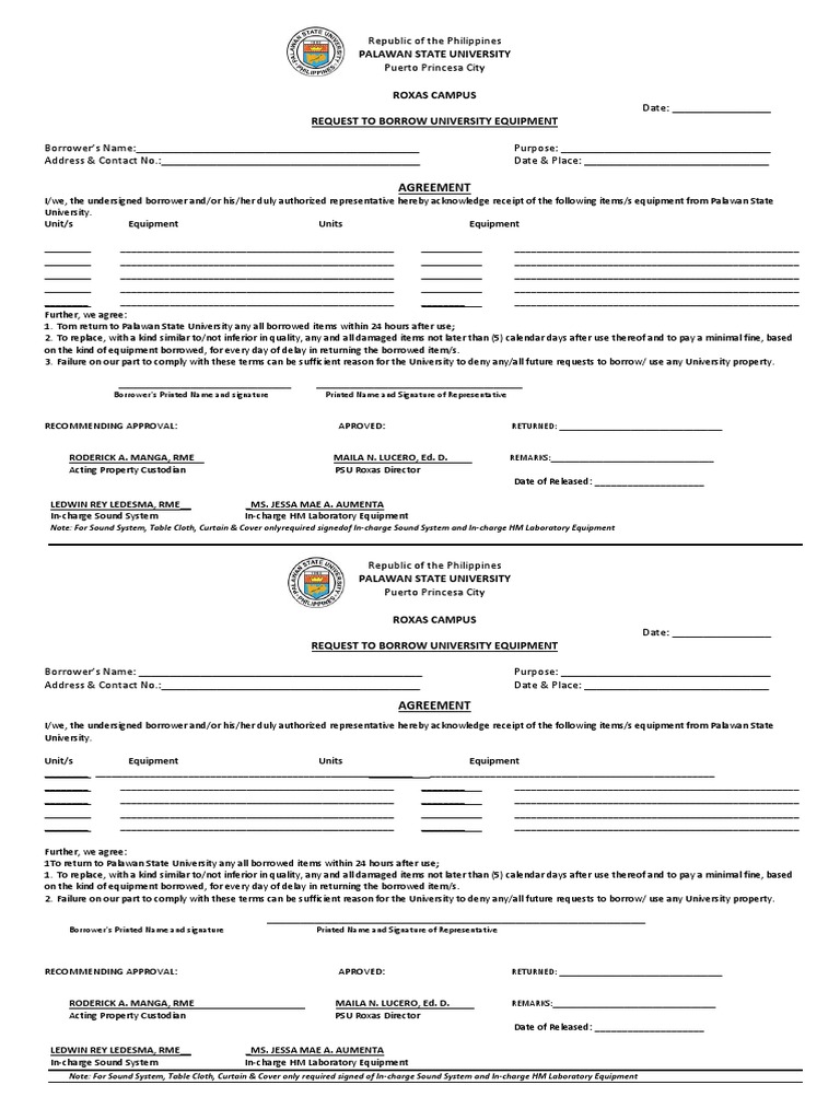 Borrower Slip Revised 12-19-17 | PDF | Business