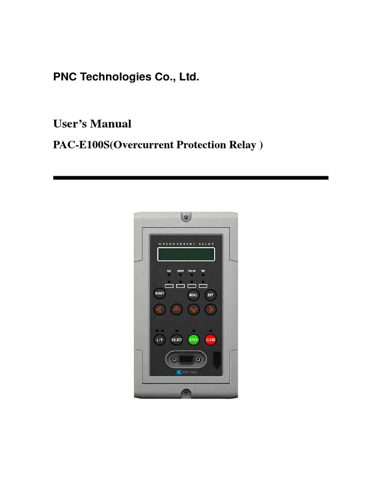 PAC E100S English Manual (20130502) S | PDF | Relay | Alternating Current
