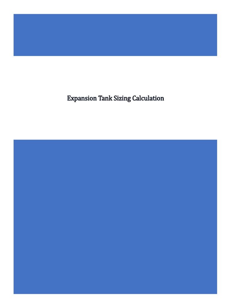 Expansion Tank Sizing Calculation | PDF | Page Layout | Graphics