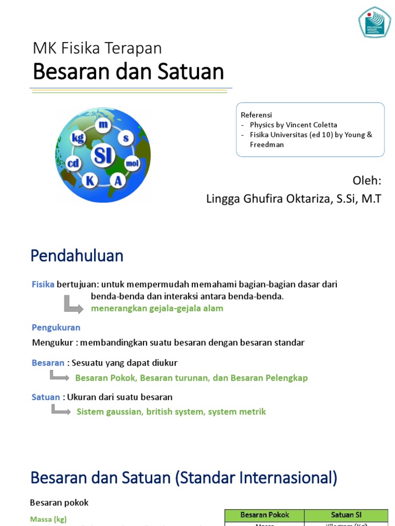 Besaran dan Satuan dalam Fisika Terapan | PDF