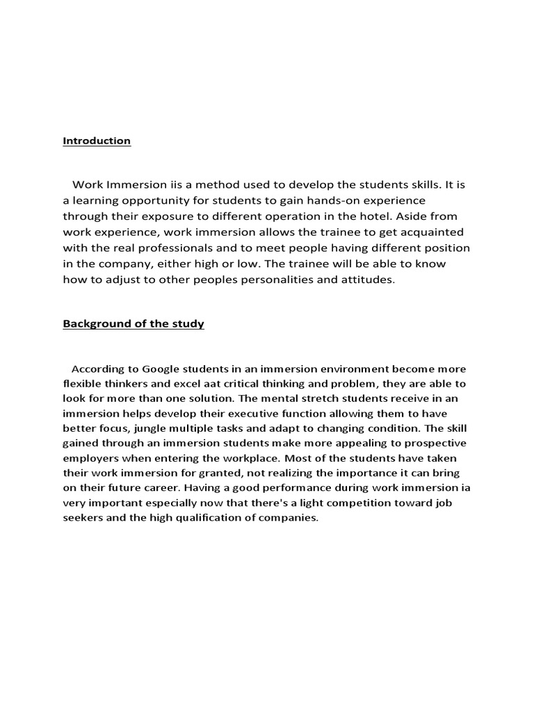 Background of The Study | PDF