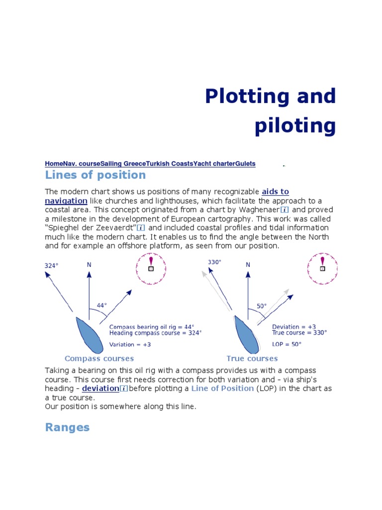 Plotting-Chart PDF | PDF | Tide | Horizon