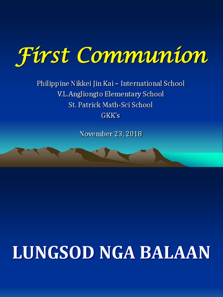 First Communion With Rites Cebuano | PDF