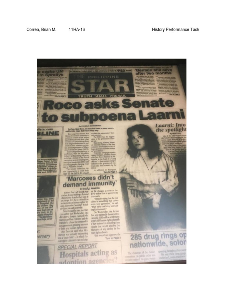 Correa, Brian M. 11ha-16 History Performance Task | PDF