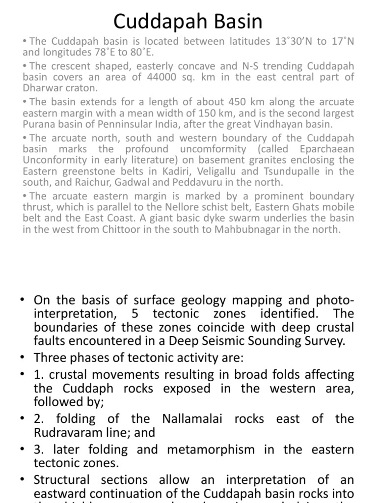 Cuddapah Basin | PDF | Geology | Structural Geology