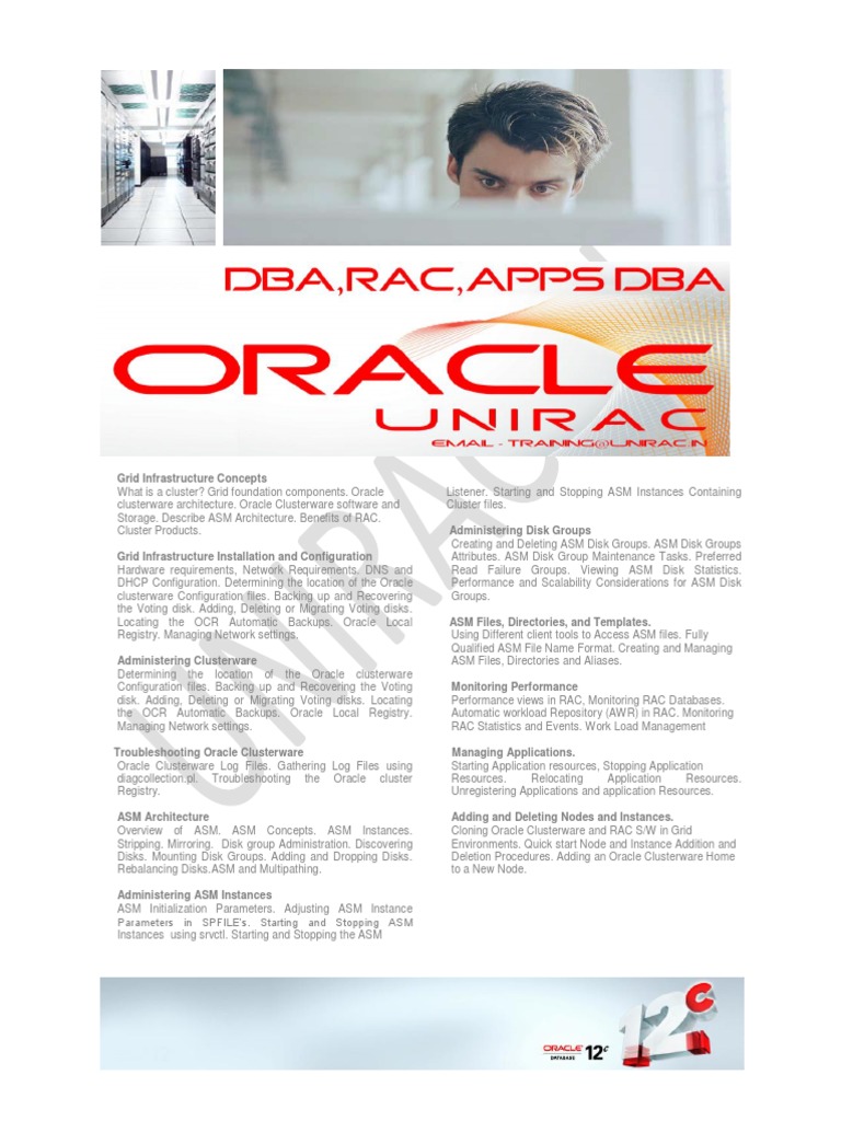 Unirac Rac Training | PDF | Oracle Database | Backup
