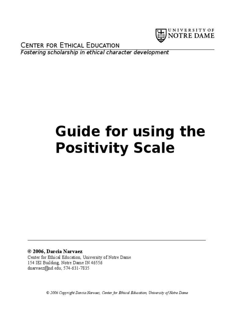 Positivity Scale | PDF | Factor Analysis | Optimism