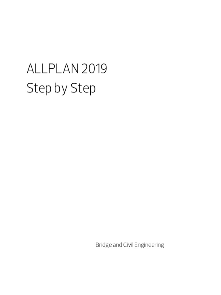 Step by Step ALLPLAN 2019: Bridge and Civil Engineering | PDF | Documentation | Cross Section ...