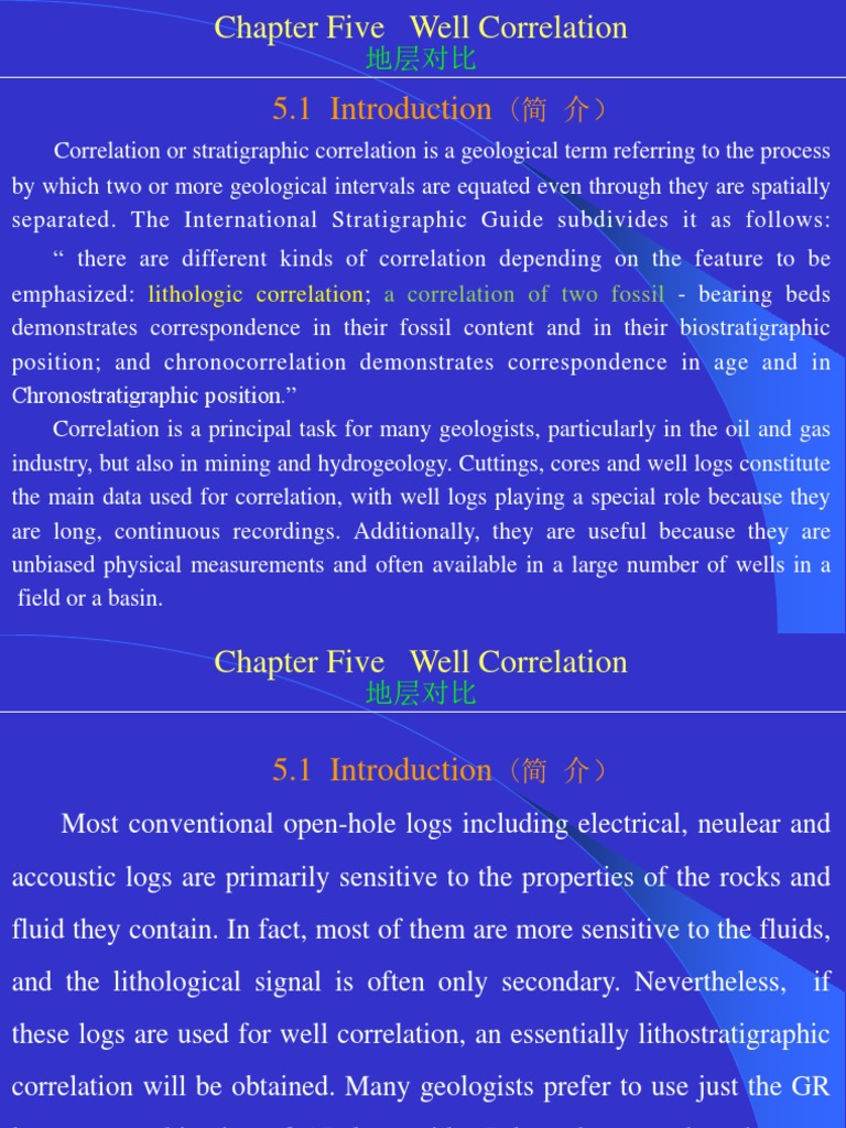 Lithologic Correlation: A Correlation of Two Fossil | PDF ...