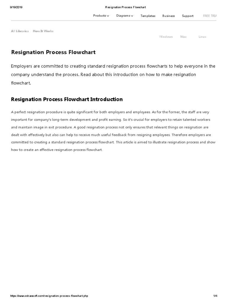 Resignation Process Flowchart | Download Free PDF | Employment | Software