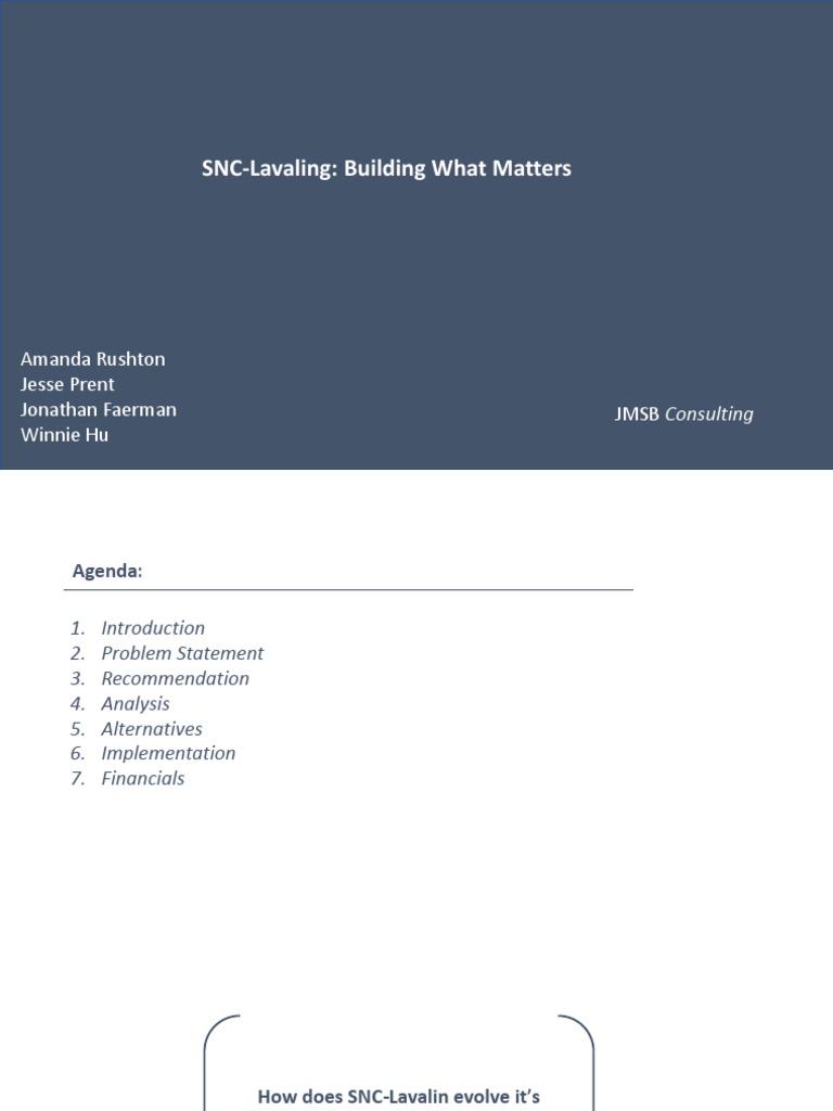 SNC-Lavaling: Building What Matters: Amanda Rushton Jesse Prent ...