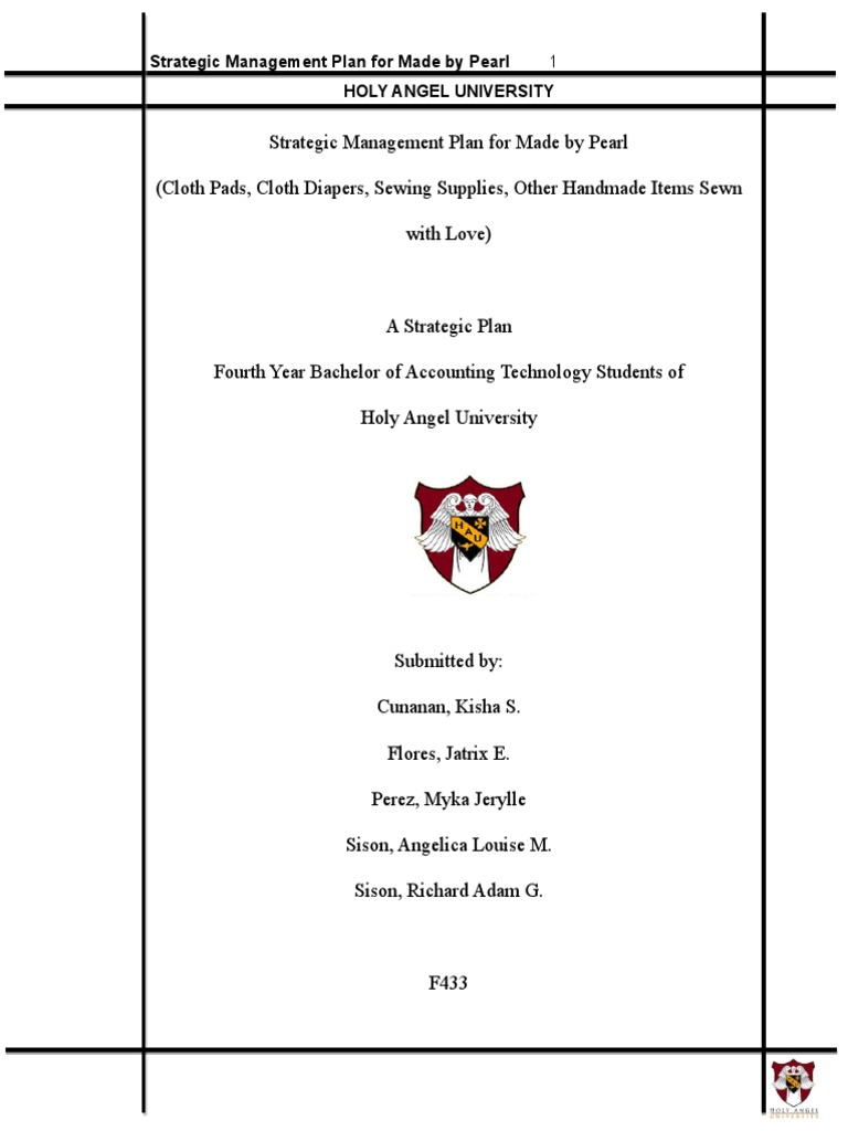 Holy Angel University Logo Title | PDF | Strategic Management ...