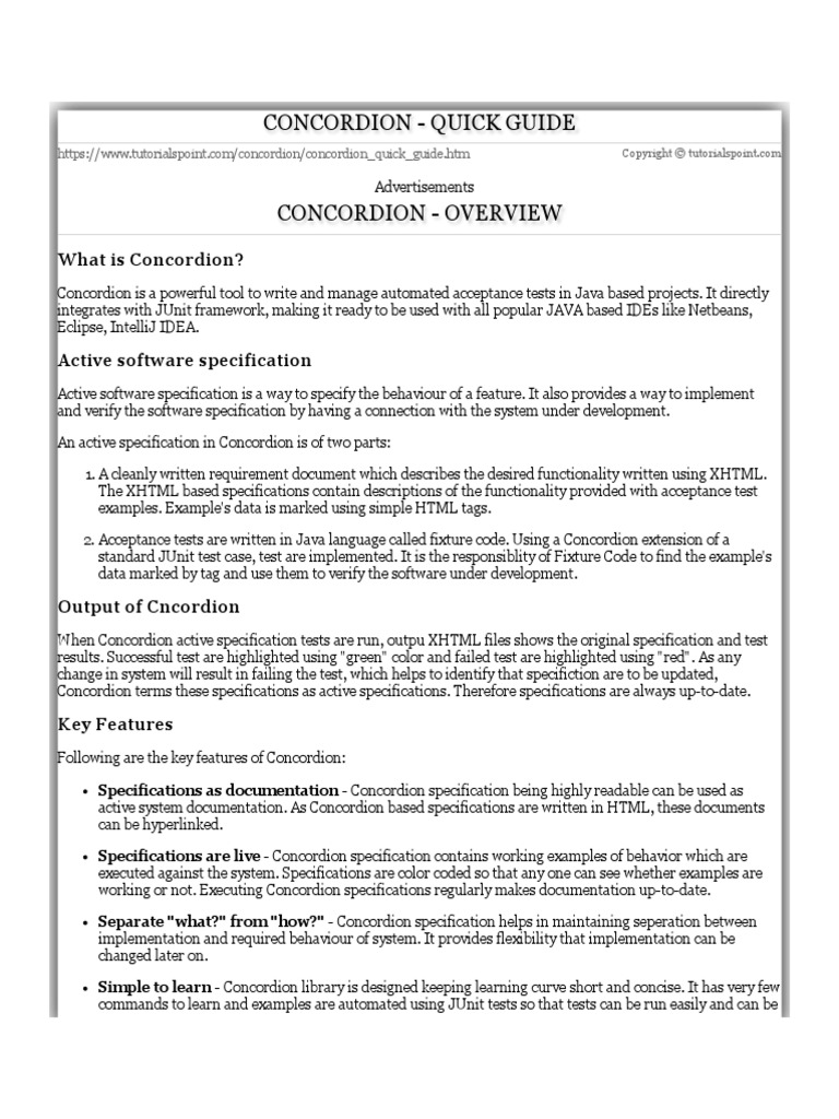 Concordion Quick Guide | PDF | Eclipse (Software) | Java (Programming Language)