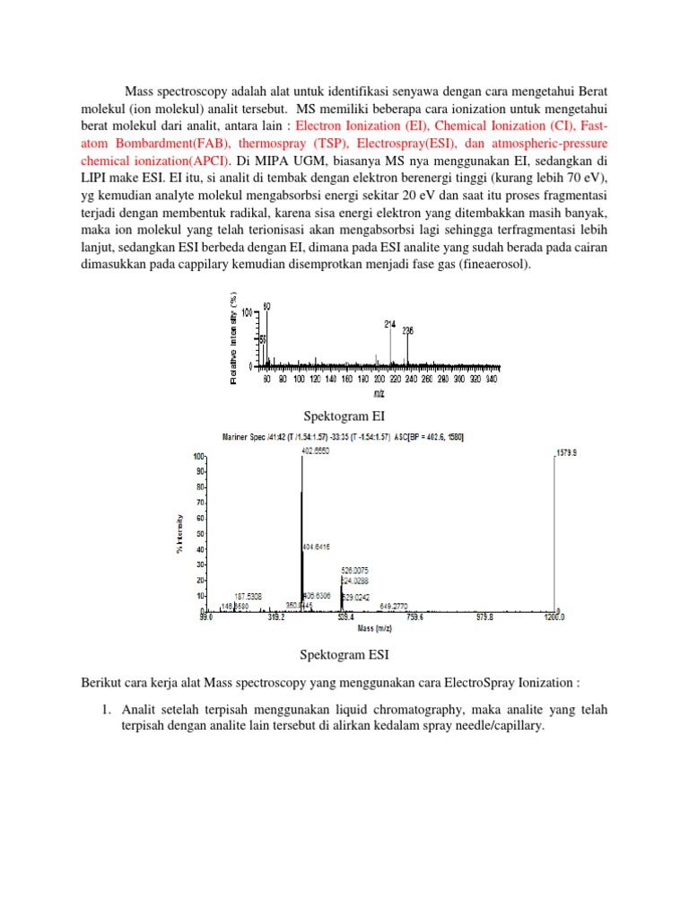 Prinsip ESI Lcms | PDF