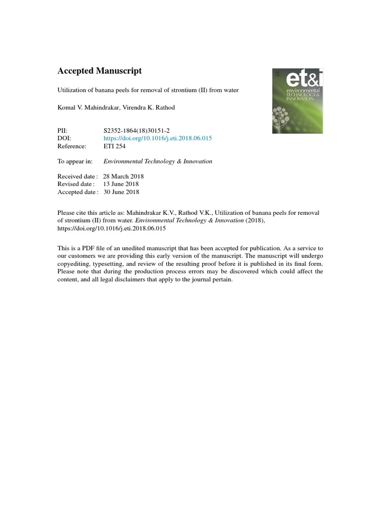 Accepted Manuscript | PDF | Applied And Interdisciplinary Physics ...