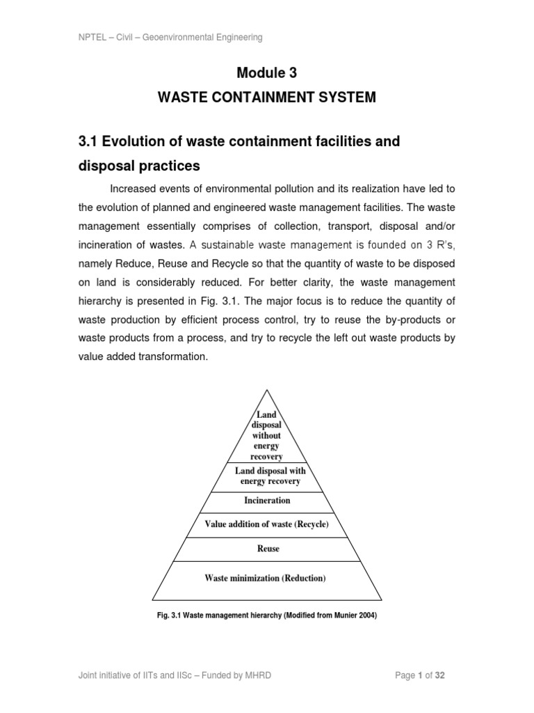 Waste Containment System: Nptel - Civil - Geoenvironmental Engineering ...