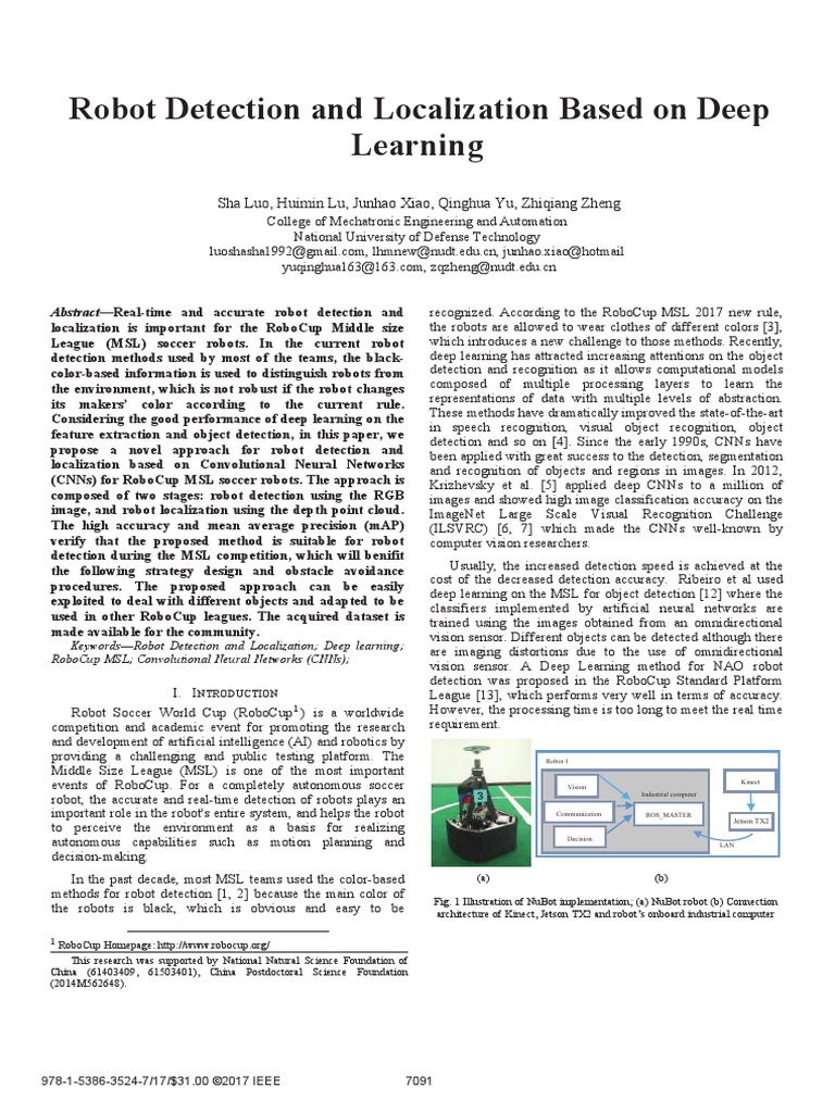 Robot Detection and Localization Based On Deep Learning: Sha Luo, Huimin Lu, Junhao Xiao ...
