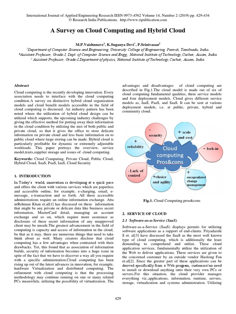 Survey On Cloud | PDF | Platform As A Service | Cloud Computing