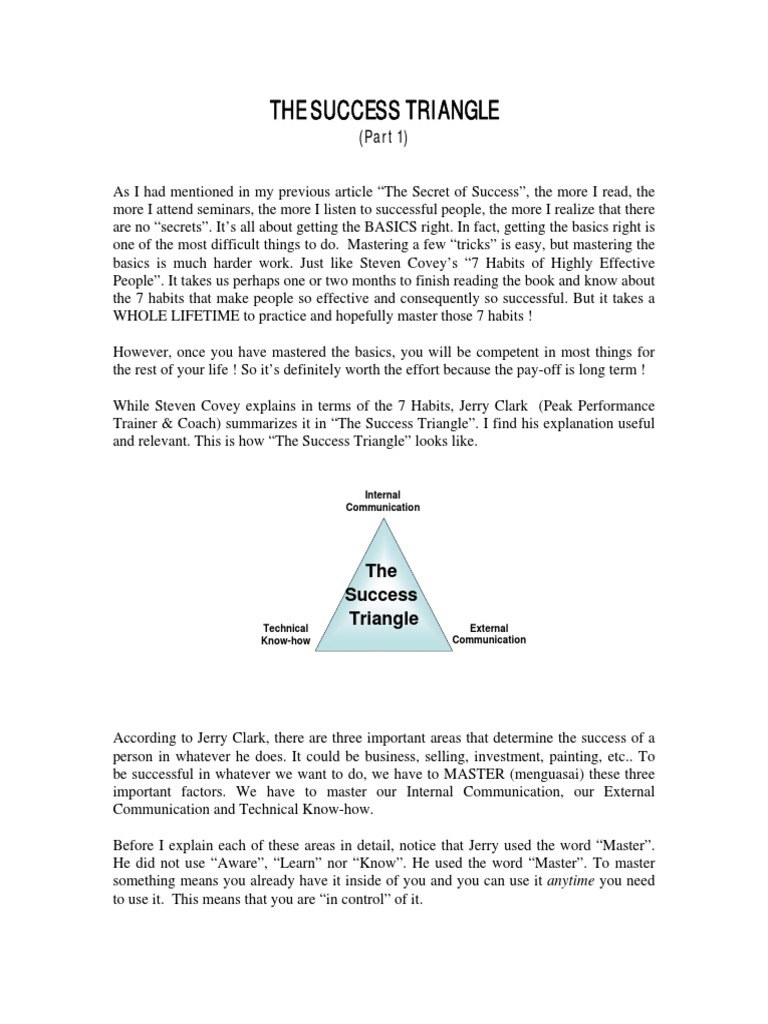 01 Success Triangle 01 | PDF | Cognition