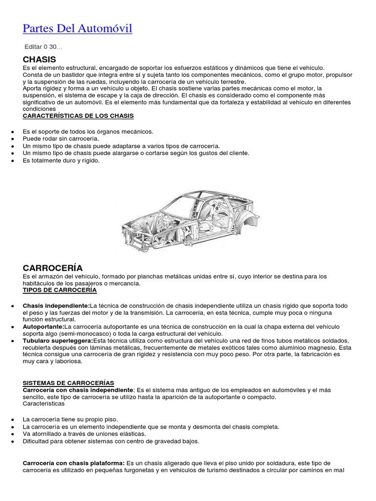 Partes Del Automovil | PDF | Direccion | Transmisión (Mecánica)