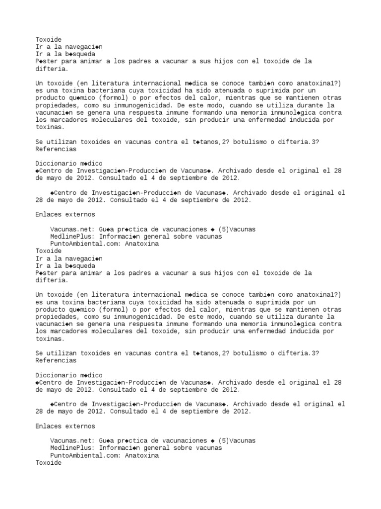Toxoide | PDF | Microbiología | Salud pública