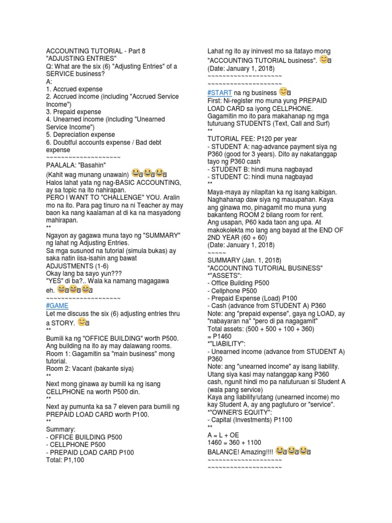 Accounting Tutorial | PDF