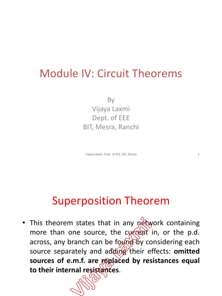 Analysis of Circuit Theorems and Their Applications to Solve Complex ...
