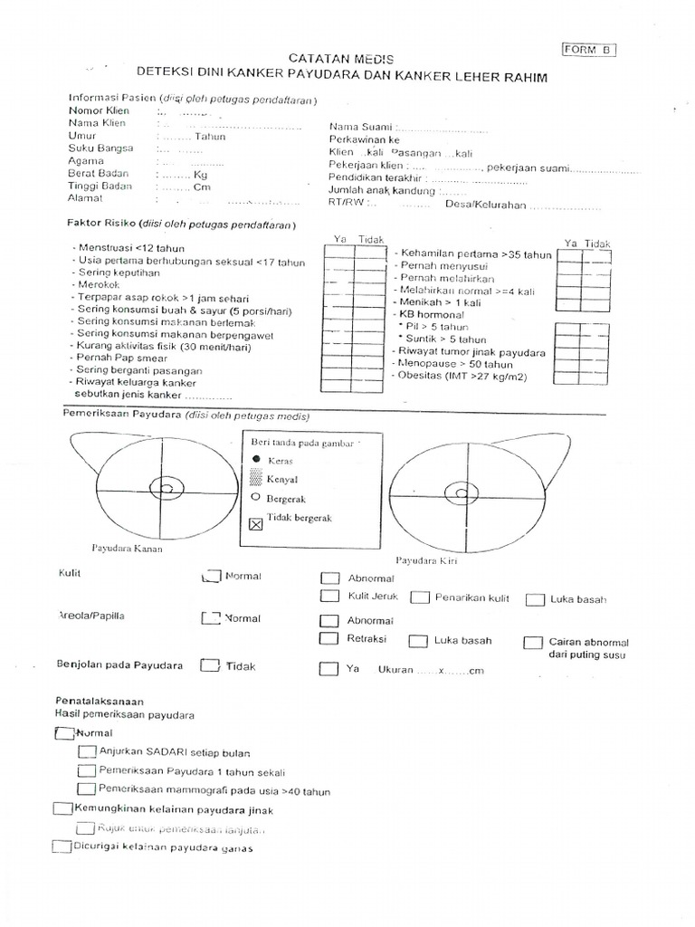 Lembar Pemeriksaan IVA Dan CBE | PDF