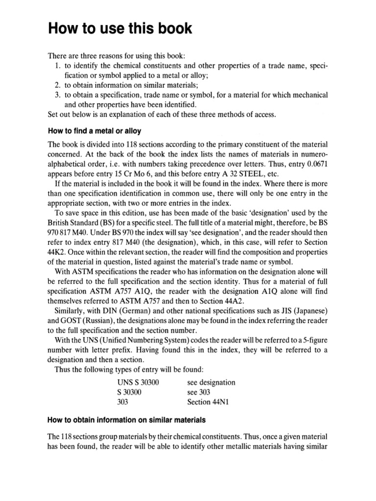 A Guide to Identifying Metals and Alloys Through Their Specifications ...