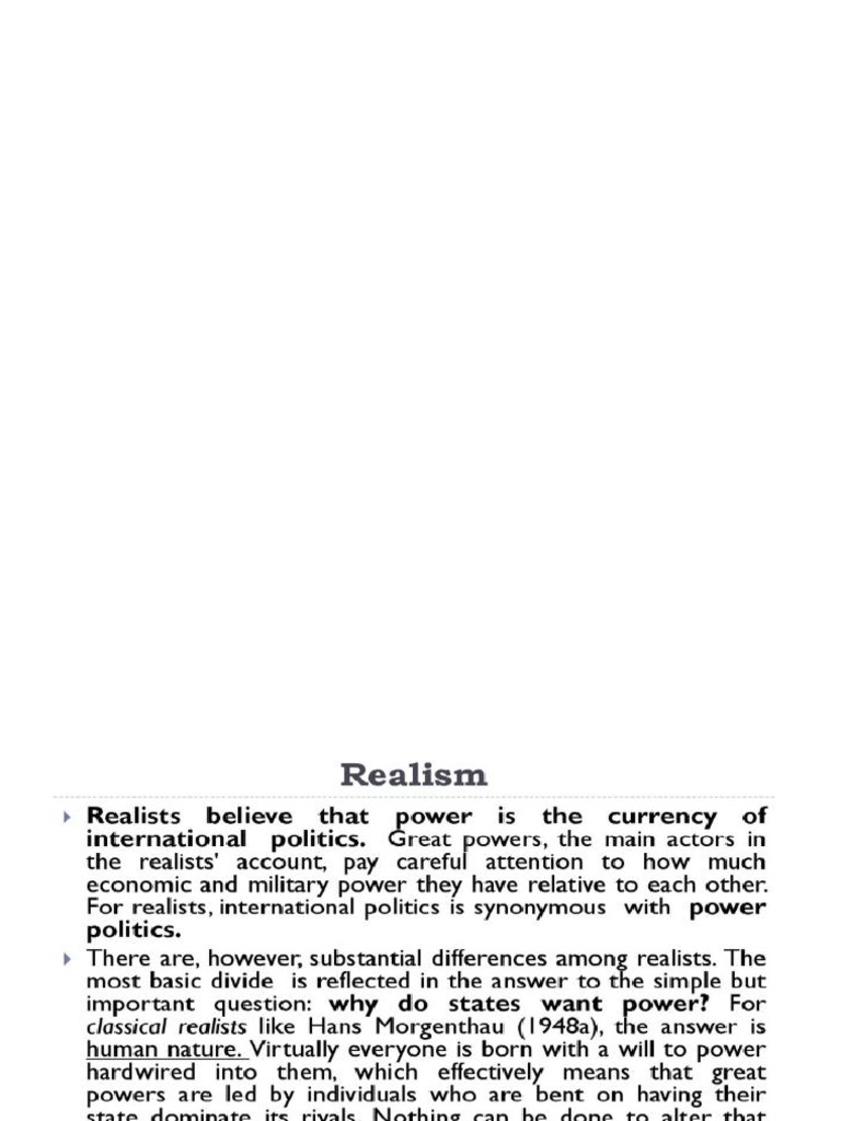 Realism and Its Types | PDF