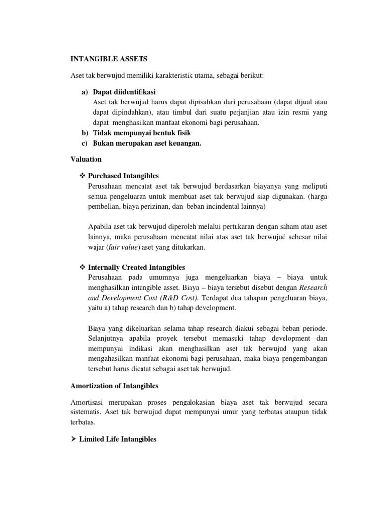 Intangible Assets. | PDF