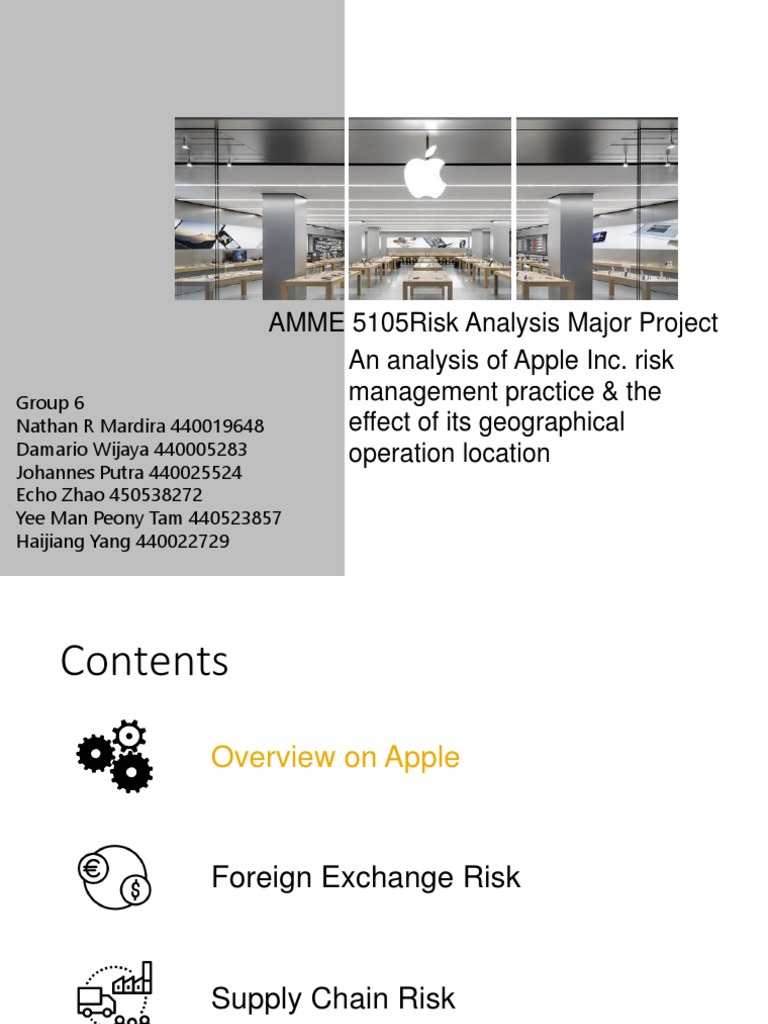 Apple Risk Analysis | PDF | Hedge (Finance) | Foreign Exchange Market