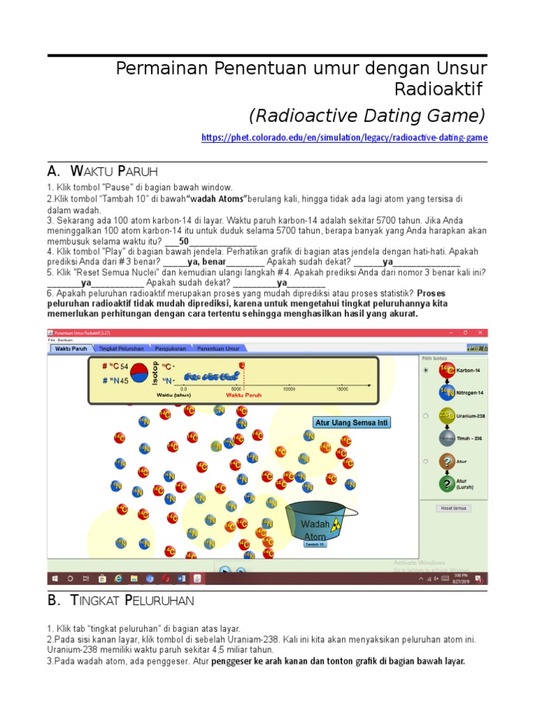 TUGAS 2 - Radioactive Dating Game - 28 Agustus 2018 Kelompok 8 | PDF